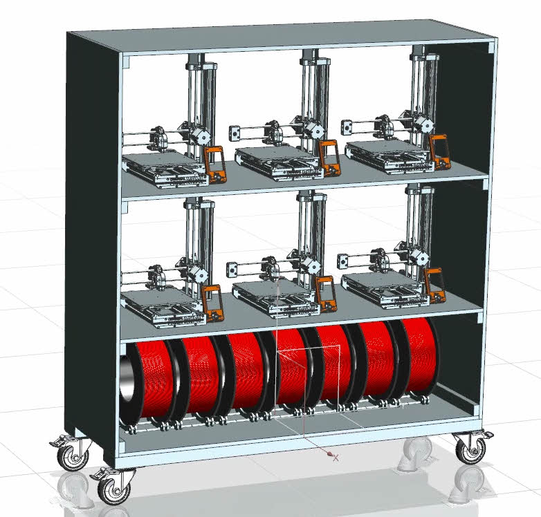 3D Printer rack – Assembly and design – Manulab – NTNU Aalesund